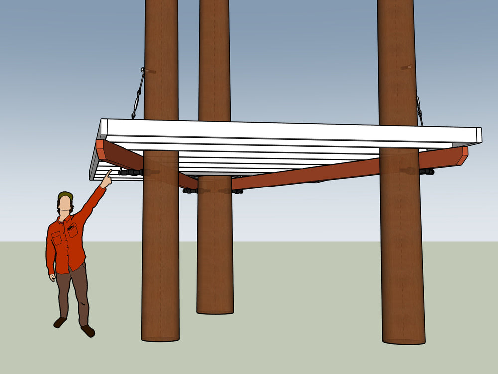 Pro Hardware Kit Large Treehouses – Multiple trees, tree-friendly